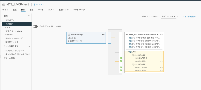 [VMware vSphere] Distributed Switch(vDS) で LACP を構成する手順 | エンジニアmemo
